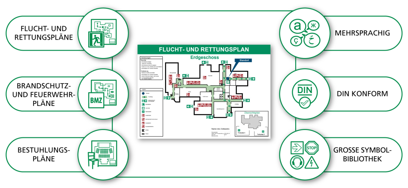 Fluchtplan - Rescue plans | Weise Software GmbH, 399,00